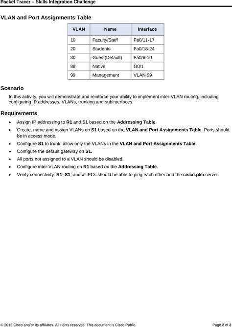 6338 Packet Tracer Inter Vlan Routing Challenge Instructions
