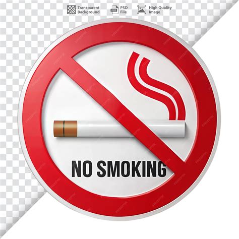 No Smoking Sign Symbolizing Prohibition And Health Awareness Premium
