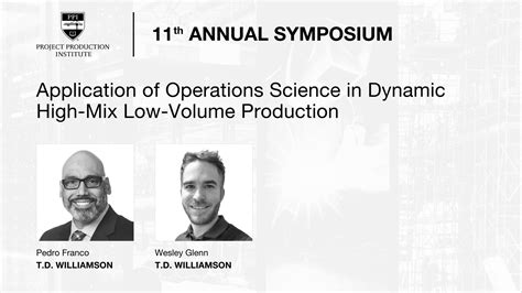 Application Of Operations Science In Dynamic High Mix Low Volume