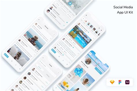 Social Media App Ui Kit App Templates ~ Creative Market