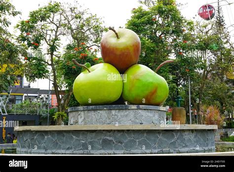 The Iconic Apple Statue Has Become A Tourist City In Batu Malang East