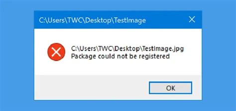 Fix Package Could Not Be Registered On Windows