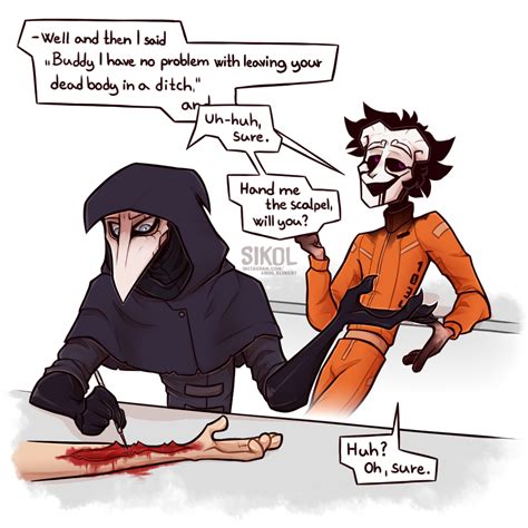 Funny Art Bases Two People Scp 049 X 035 Comic Plague Doctor Scp 049
