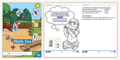 Summer Of Math Fun Booklet
