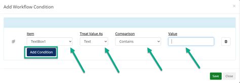 Workflow Condition Types Dynamic Forms