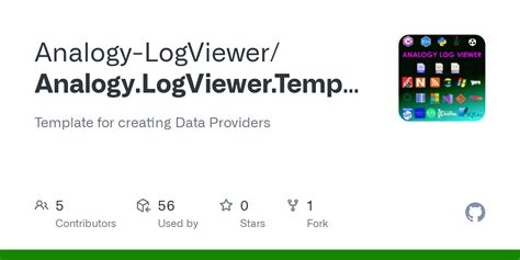 Github Analogy Logvieweranalogylogviewertemplate Template For Creating Data Providers