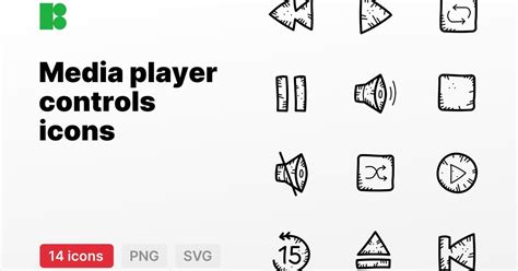 Media Player Controls Icons Ft Media And Arrow Envato