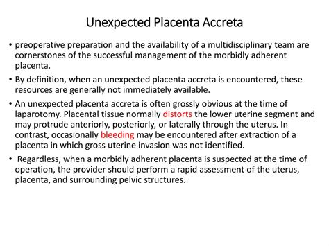 Abnormal Invasive Placenta Critères Ohydhc