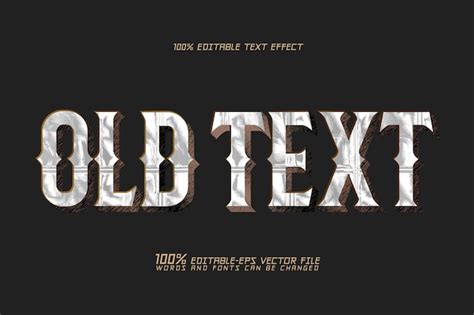 Premium Vector Editable Vintage Old Text Effect