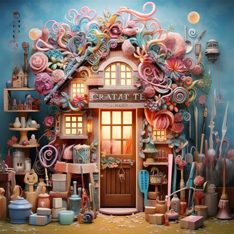 Premium Photo Whimsical Workshop Crafted Creations