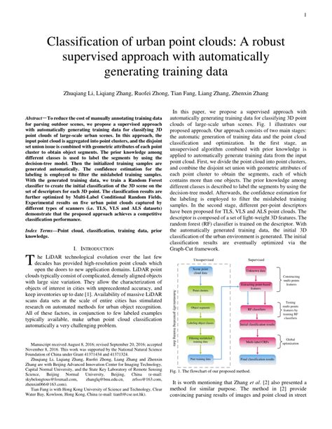Pdf Classification Of Urban Point Clouds A Robust Supervised Approach With Automatically