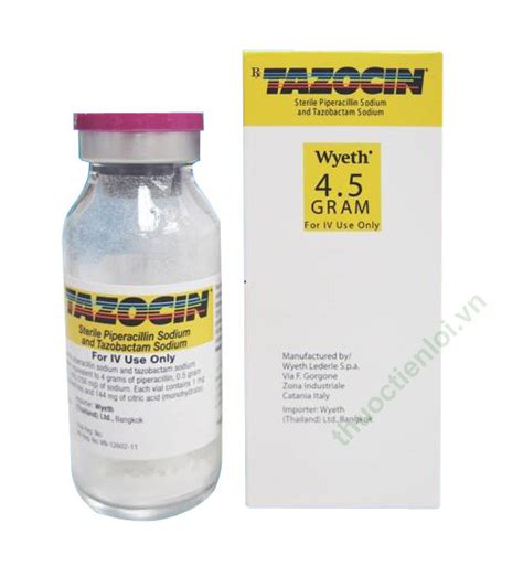 Tazocin Inj 4 5g 1s Thuốc Tiện Lợi