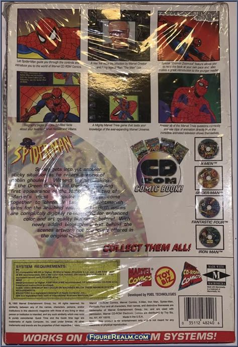 Interactive Cd Rom Comic Book Spider Man Games Toy Biz Action Figure
