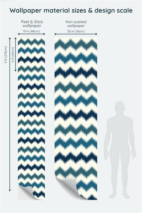 zig zag ikat peel and stick wallpaper or non pasted