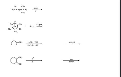Solved KOH Br CH CH CHCH C CH СН H CH light Br CH Chegg com