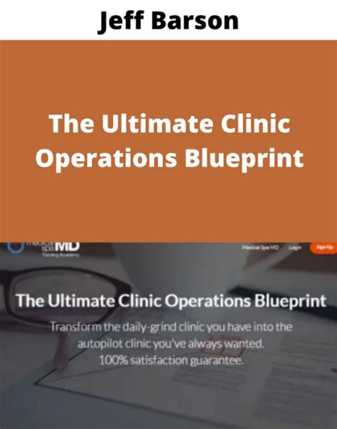 [download] Jeff Barson — The Ultimate Clinic Operations Blueprint By