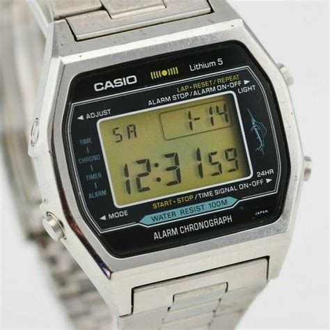 Vintage Casio Blue Marlin Digital Diver 200m Watch H101 Mod106 Jdm