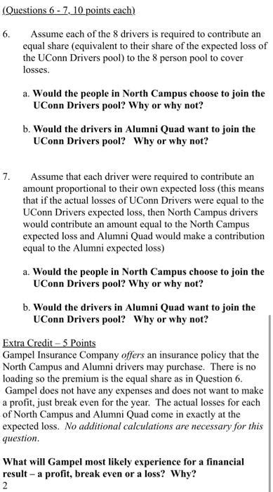 Solved Assignment 1 Pooling And Diversification Of Risk