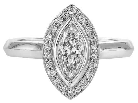 Marquise Diamond Halo Engagement Ring Mdt Design