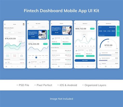 Premium Psd Fintech Dashboard Mobile App Ui Kit