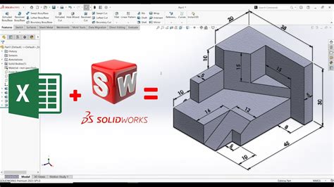 How To Design A Model Using Excel Sheet Design Table In Solidworks