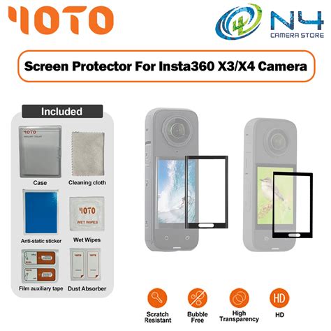 Insta360 X3 X4 Screen Protector Tempered Glass Curved Screen Design Shopee Malaysia