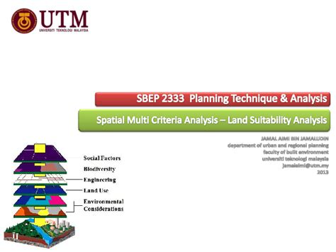 Pdf Multi Criteria Assessment And Land Suitability Analysis