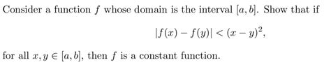Solved Consider A Function F Whose Domain Is The Interval
