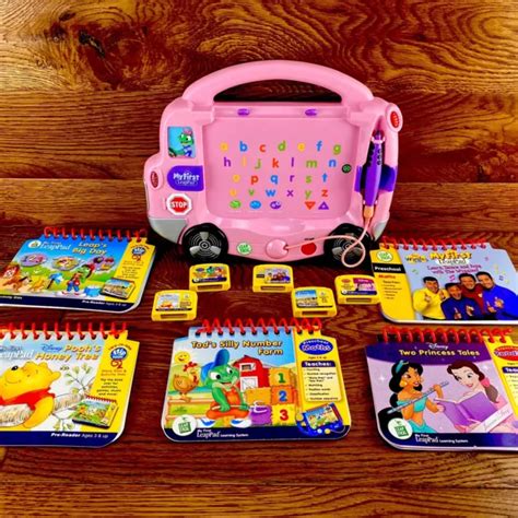 Leapfrog My First Leappad Bus Pink 5 Books And Game Cartridges Learning