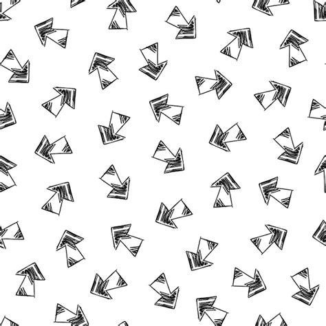 Premium Vector Vector Seamless Arrow Pattern Doodle Style Funky Hand