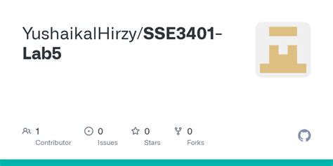 Github Yushaikalhirzysse3401 Lab5