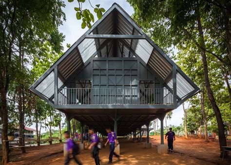 Earthquake Resistant School On Stilts By Vin Varavarn Architects