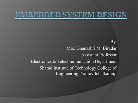 Lec 1embedded System Design Pptpptx