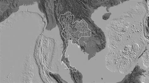 Shape Of Thailand With Regional Borders Bilevel Stock Illustration Illustration Of Ocean