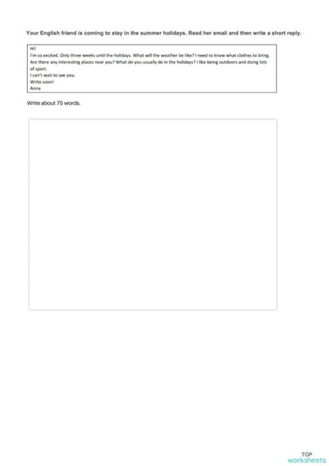 Gateway A2 Unit 7 Writing Interactive Worksheet Topworksheets