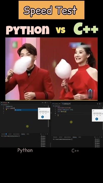Python 🐍 Vs C ⚔️ Speed Battle Who Winsshorts Coding Learncomputerwithrcs Youtube