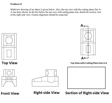Solved Multiview Drawing Of An Object Is Given Below Also