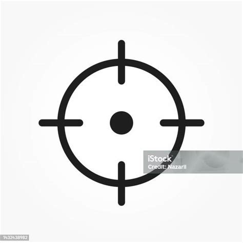 십자선 아이콘입니다 대상 조준 기호입니다 저격수와 촬영 기호 군사 개념에 대한 격리 된 벡터 이미지 개념에 대한 스톡 벡터 아트