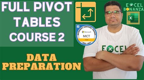 Full Excel Pivot Tables Course Data Preparation No Gaps Tabular Format Number