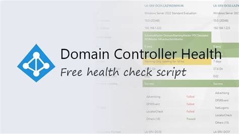 Domain Controller Health Check Guide Installing Using