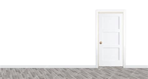 Premium Photo Empty Room With Dark Wood Floor And A Closed Door