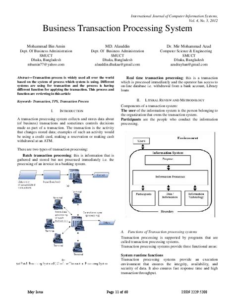 Pdf Business Transaction Processing System