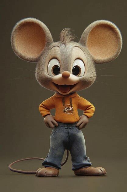 3d Cartoon Jerry Mouse Full Body Character Premium Ai Generated Image