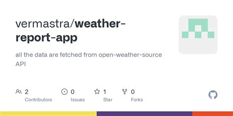 Github Vermastraweather Report App All The Data Are Fetched From Open Weather Source Api