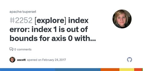 Explore Index Error Index 1 Is Out Of Bounds For Axis 0 With Size 1