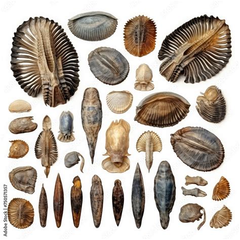 Fossils Set Archeologic Fossil Dig Collection Isolated Fossilized