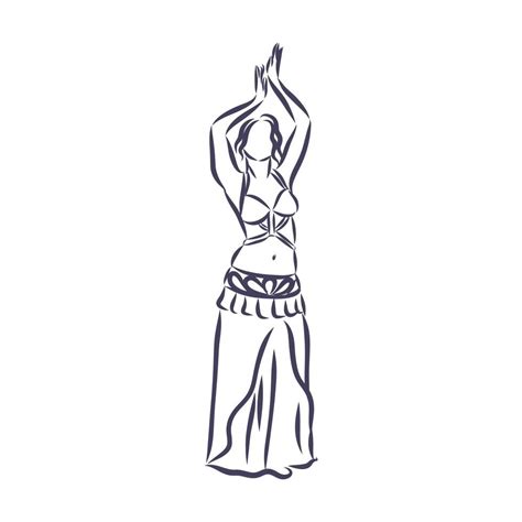 Belly Dancer Line Drawing How To Draw A Belly Dance Girl Belly