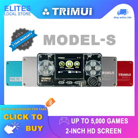 Consola De Juegos Portátil Trimui Model S Pantalla Ips De 2 0 Pulgadas Mini Reproductor
