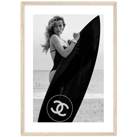 Coco Model With Surfboard Poster Postermansion Poster Mansion