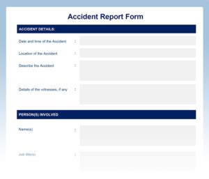 Accident Report Template Free Word PDF And Excel Download The Form Now